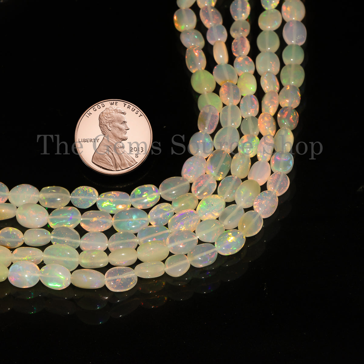 Wholesale 100% Natural Ethiopian Opal Smooth Oval Beads 16" Strand – TheGemSource