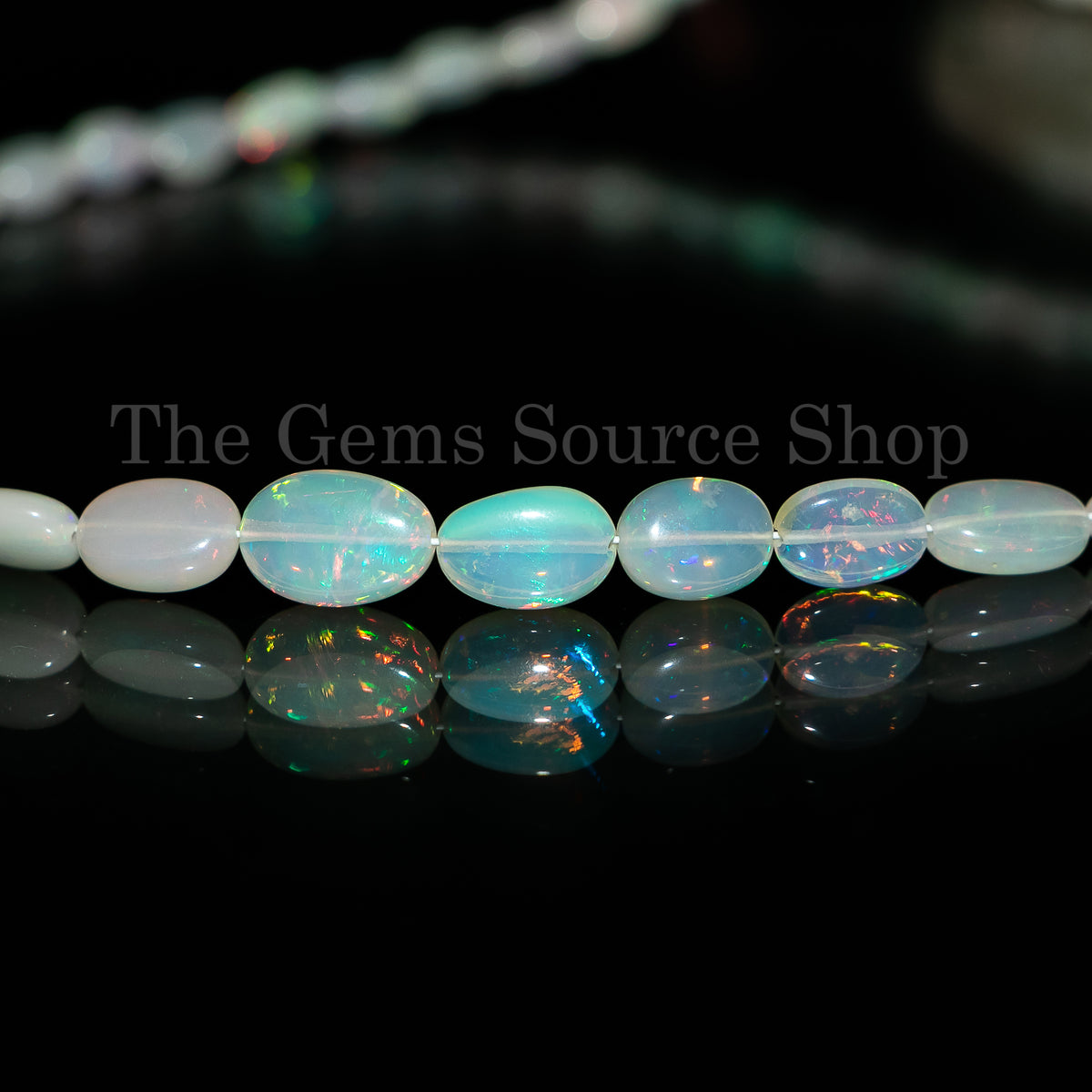 4x5-8x11mm-16" Natural Ethiopian Opal Smooth Oval Shape Gemstone Beads – TheGemSource