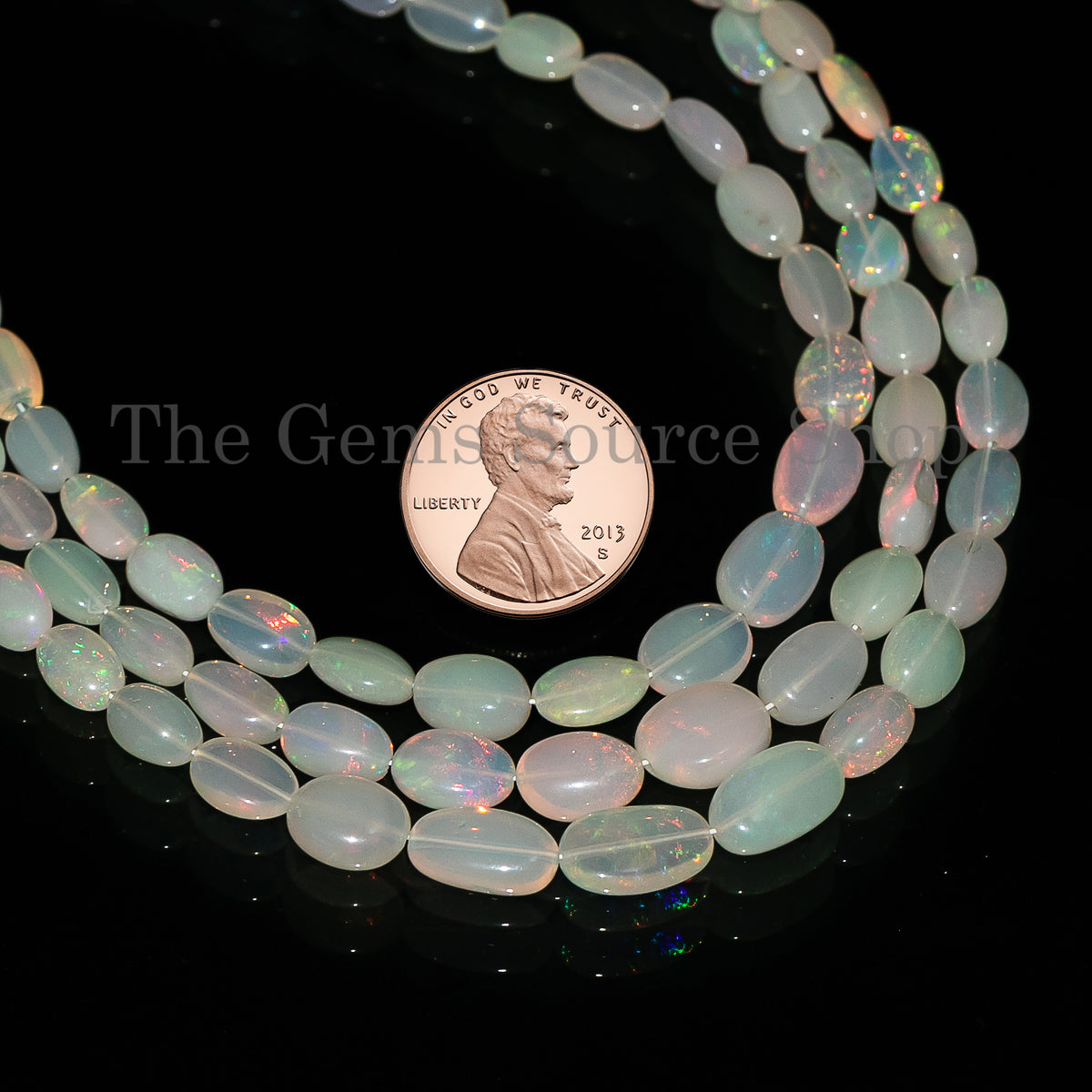 4x5-8x11mm-16" Natural Ethiopian Opal Smooth Oval Shape Gemstone Beads – TheGemSource