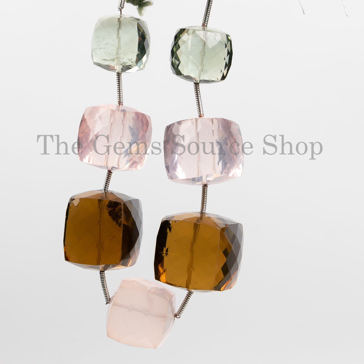 Faceted Multi Gemstone Box Shape Wholesale Beads Strand for Jewelry ...