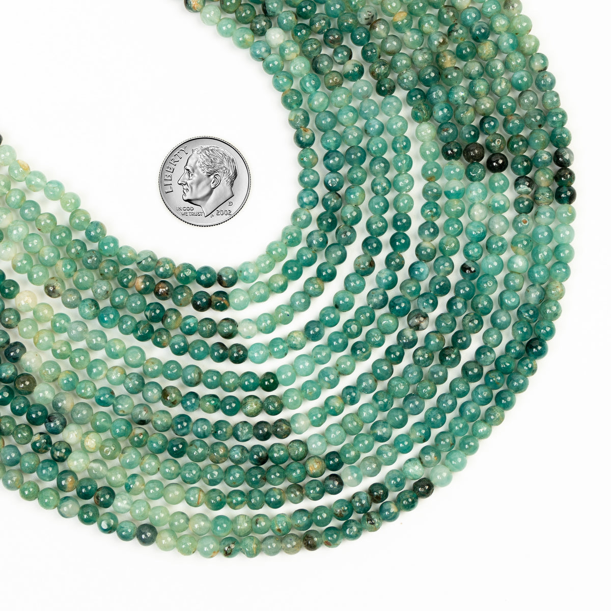 Plain Round Grandidierite Center Drilled Bulk Gemstone Beads Strand ...