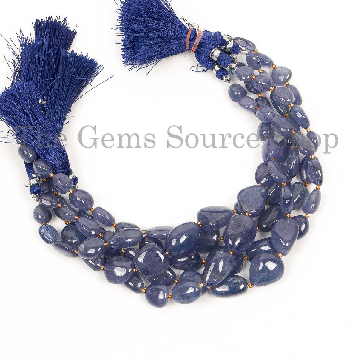 Natural Tanzanite Plain Nugget Gemstone Beads 8" Strand-The Gem Source ...