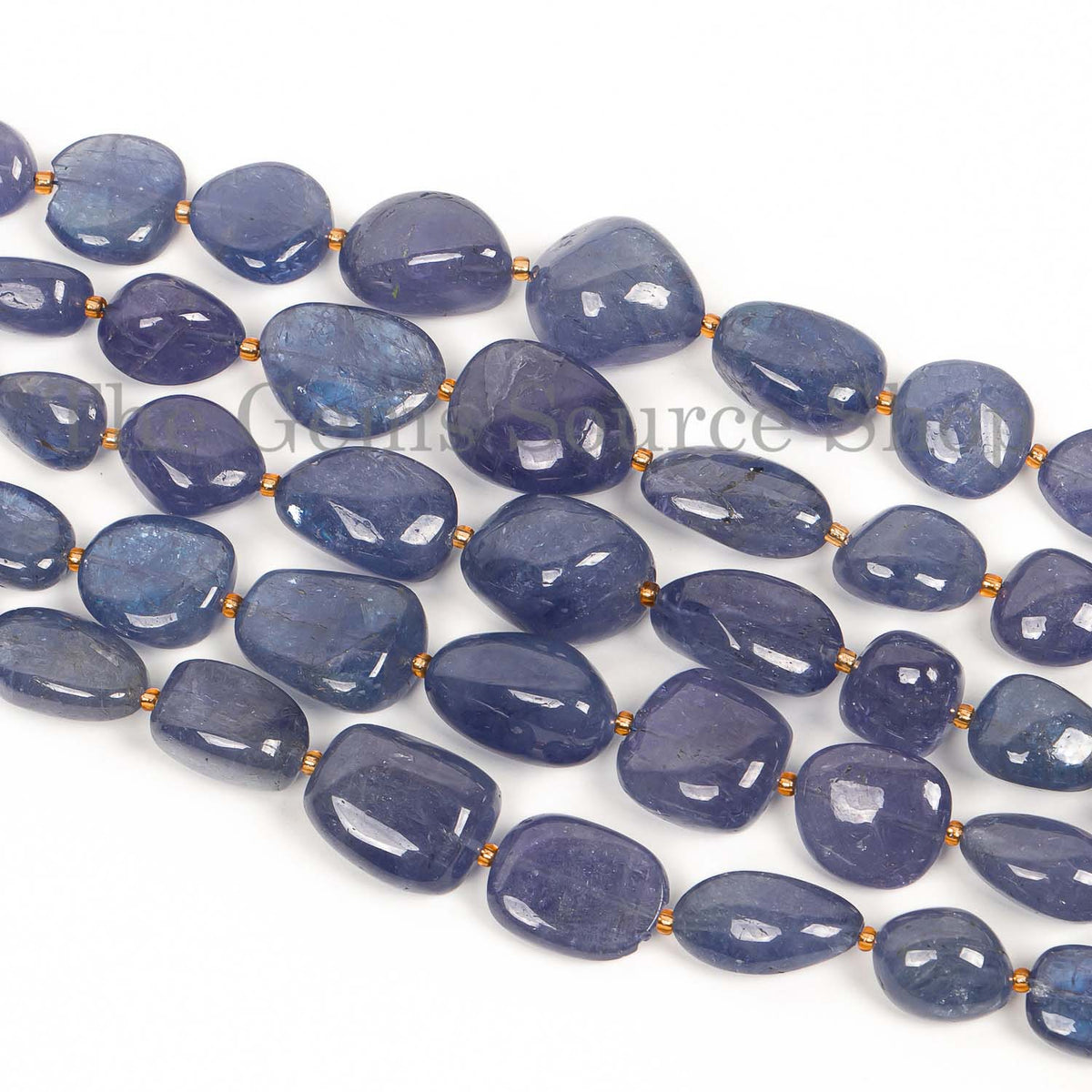 Natural Tanzanite Plain Nugget Gemstone Beads 8" Strand-The Gem Source ...