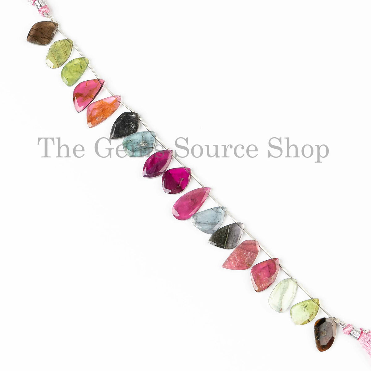 Multi Tourmaline Beads, Tourmaline Fancy Cut Beads, Tourmaline Flat Ta ...