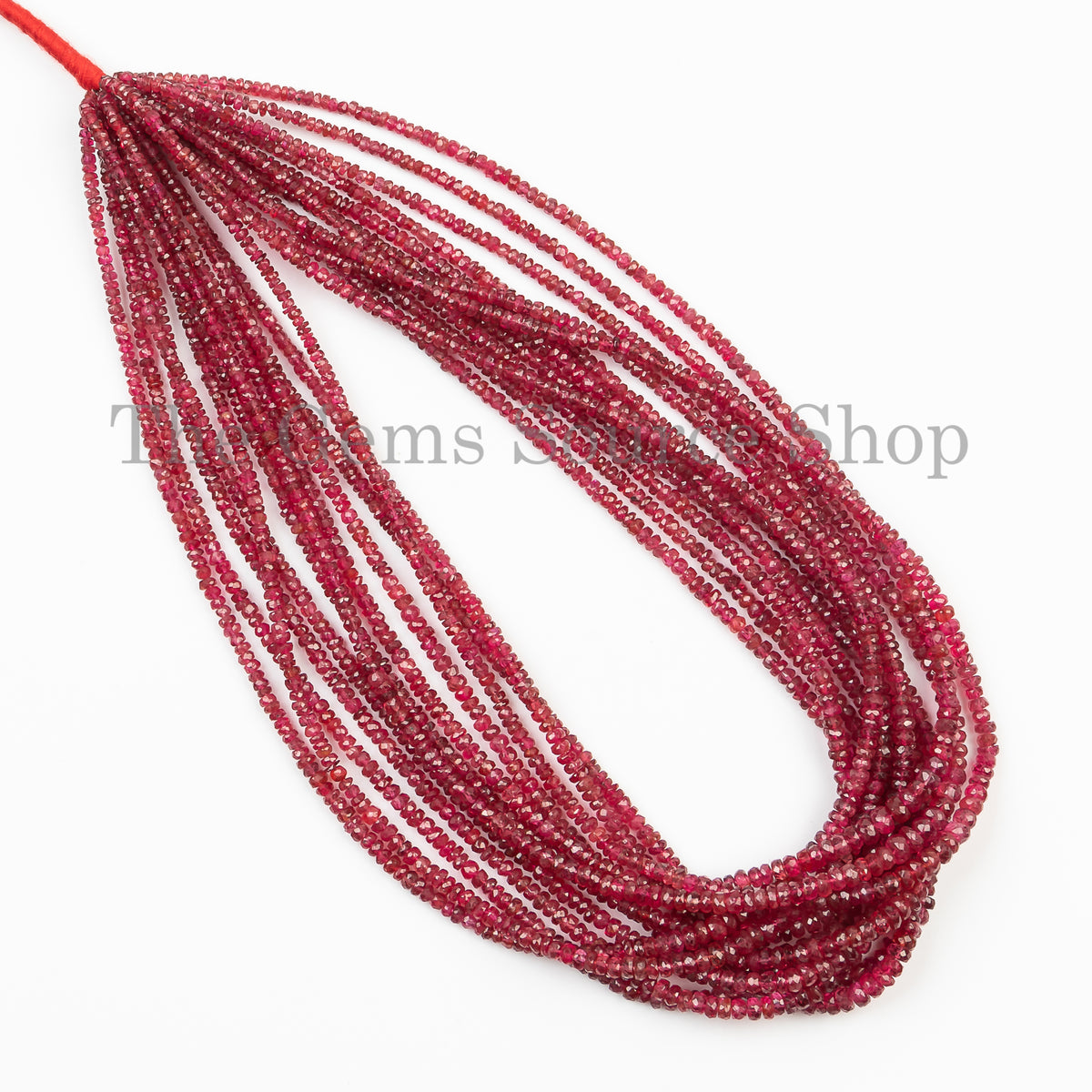 Rare Red Spinel Rondelle Gemstone Craft Beads Strand for Jewelry ...