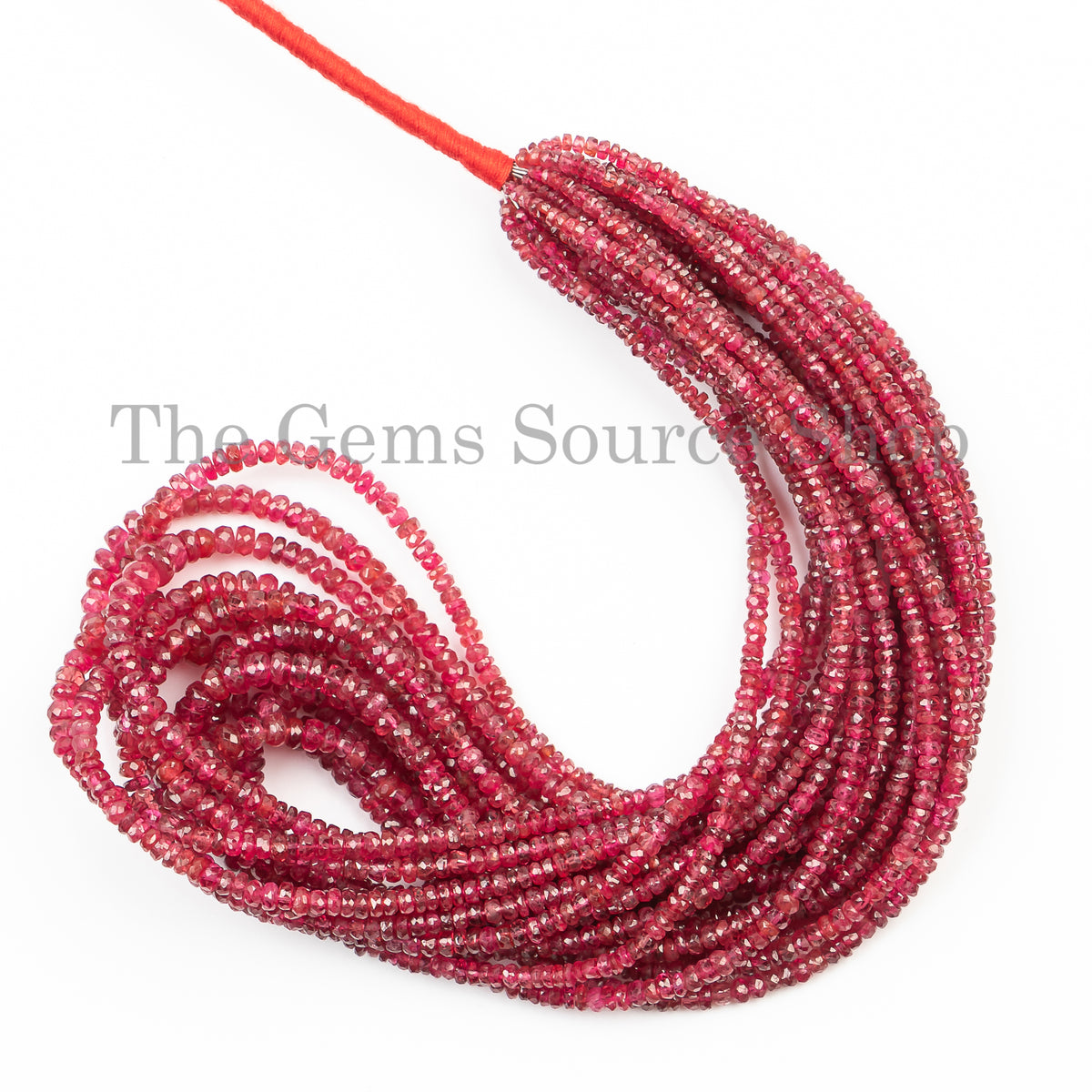 Rare Red Spinel Rondelle Gemstone Craft Beads Strand for Jewelry ...